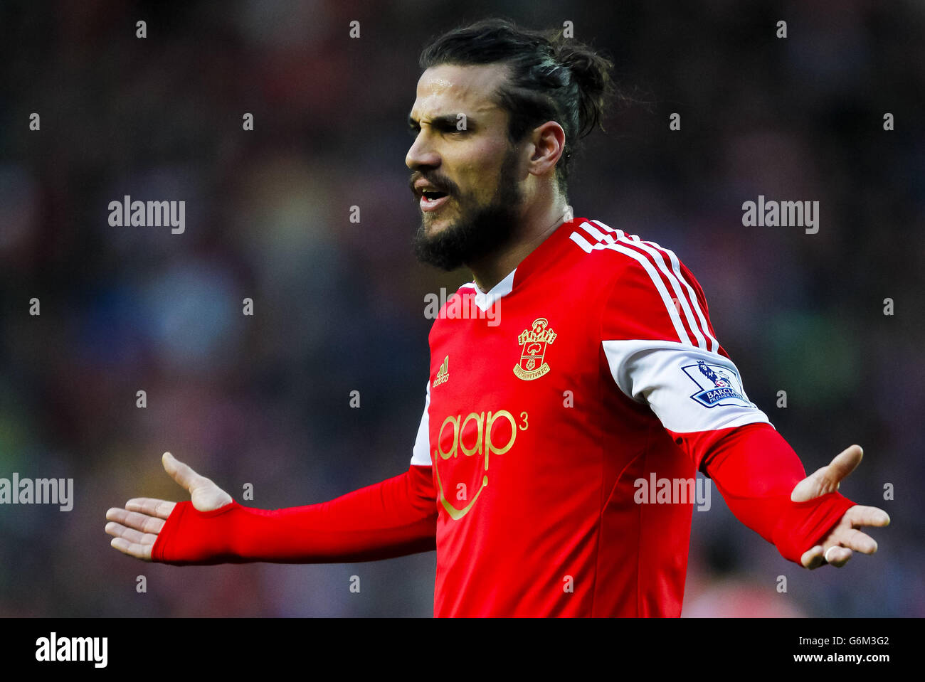 Southampton's Dani Osvaldo in action against Manchester City during the ...