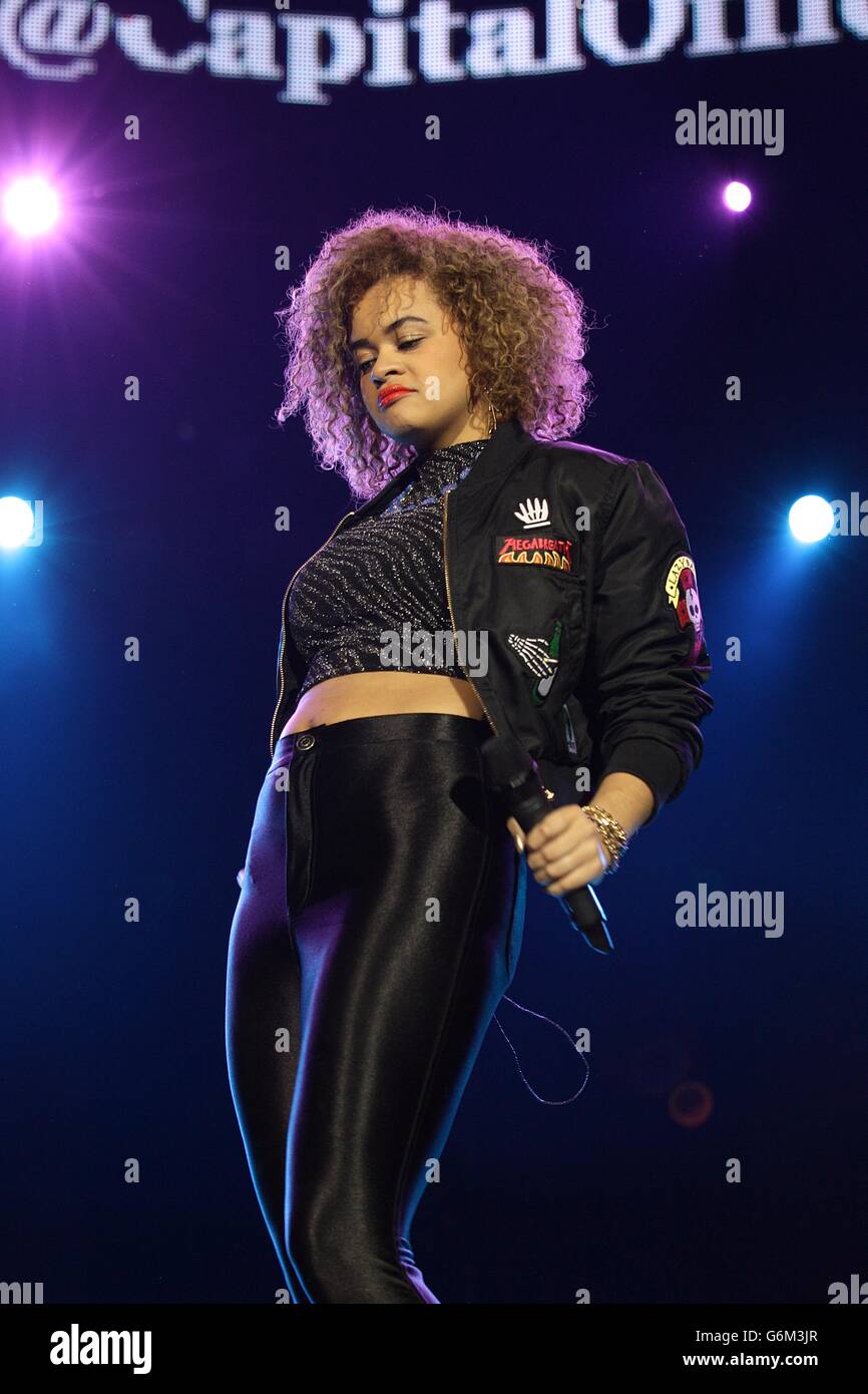 Little Nikki performing on stage during the 2013 Capital FM Jingle Bell ...