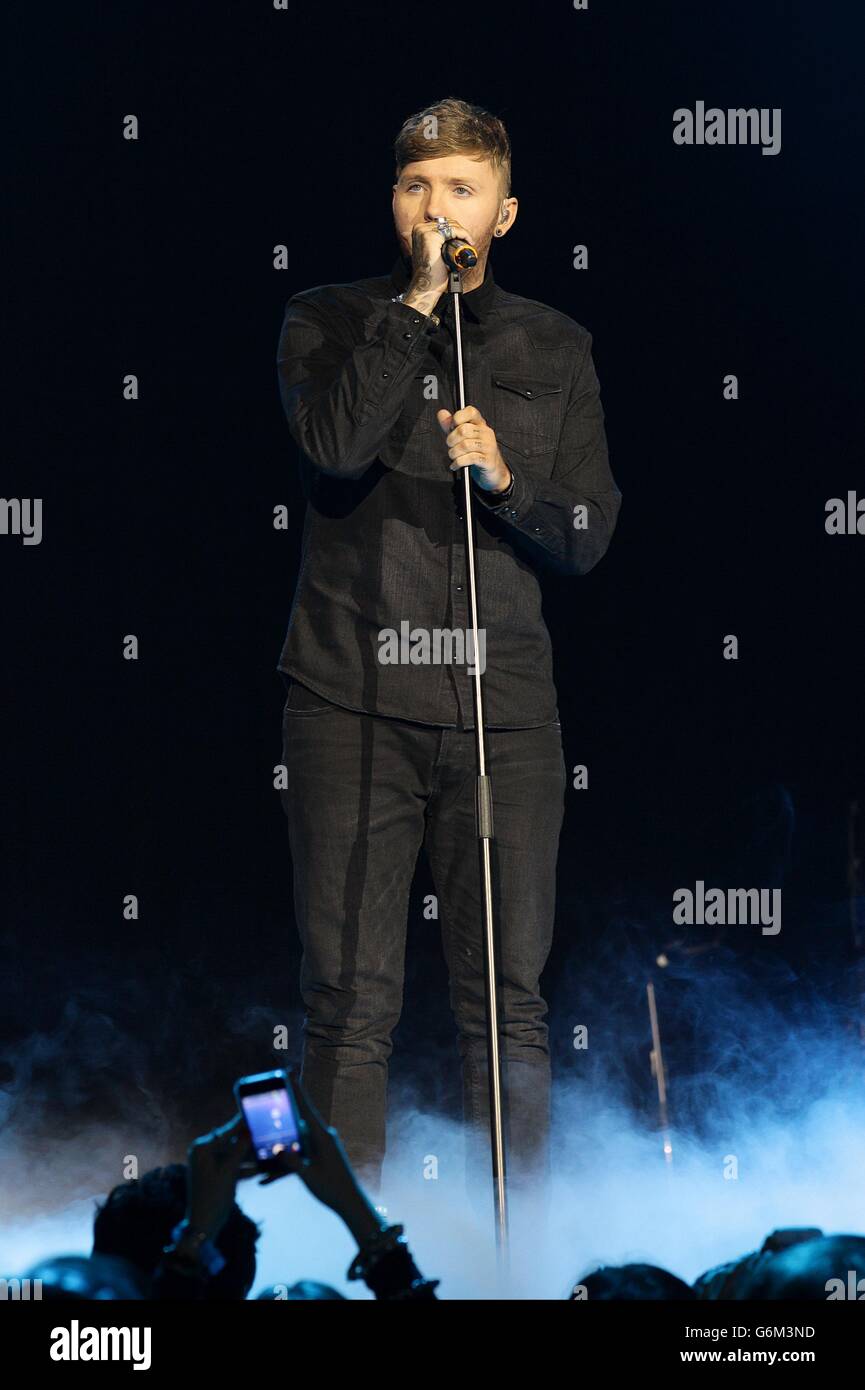 James Arthur performing on stage during the 2013 Capital FM Jingle Bell ...