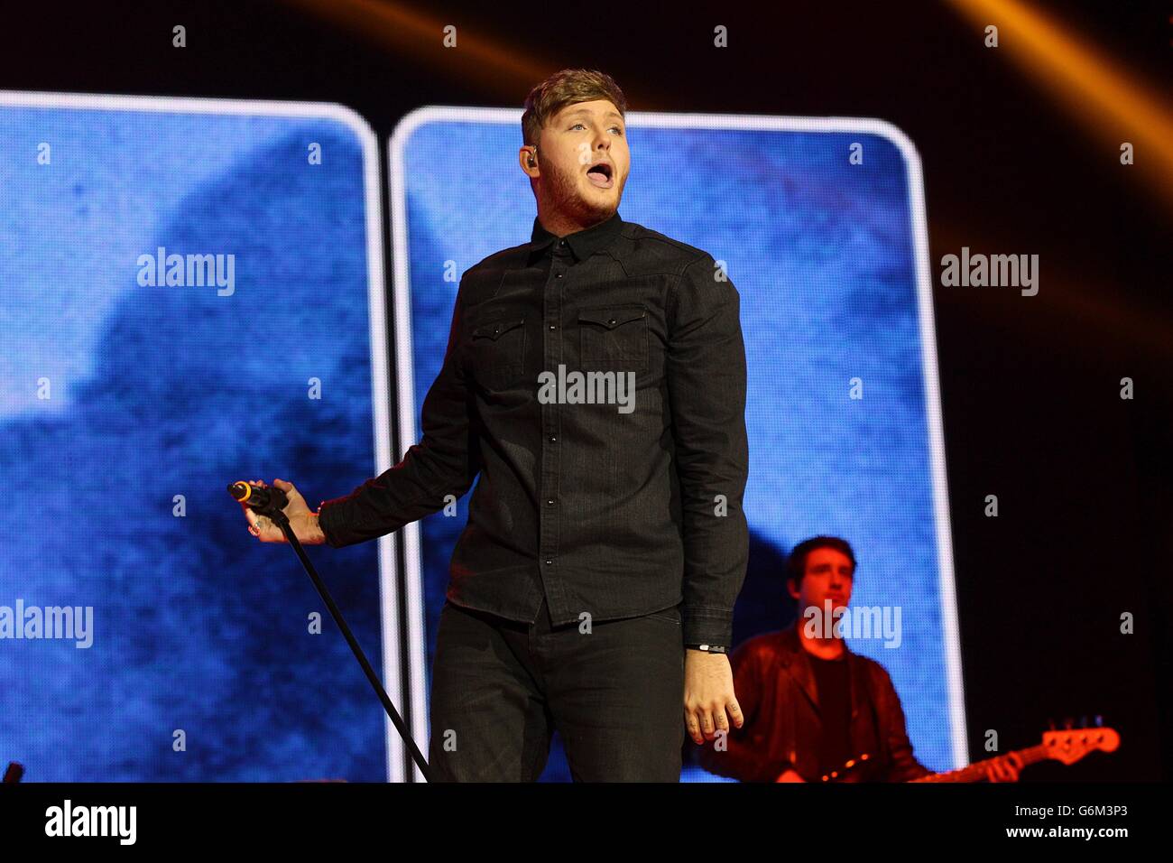 James Arthur performing on stage during the 2013 Capital FM Jingle Bell ...