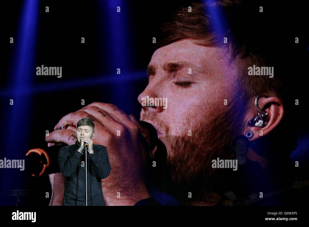 James Arthur performing on stage during the 2013 Capital FM Jingle Bell ...