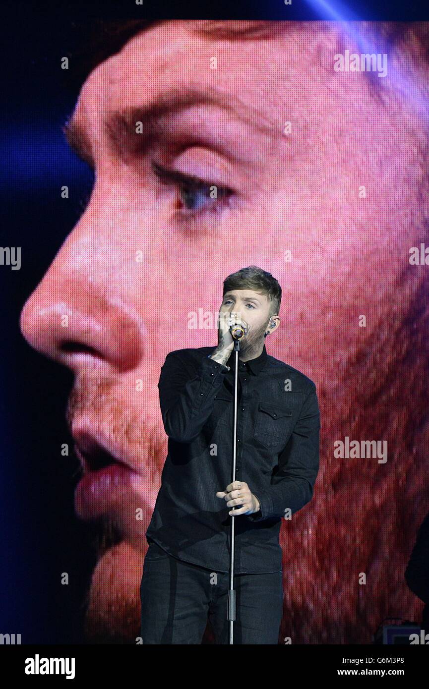 James Arthur performing on stage during the 2013 Capital FM Jingle Bell ...