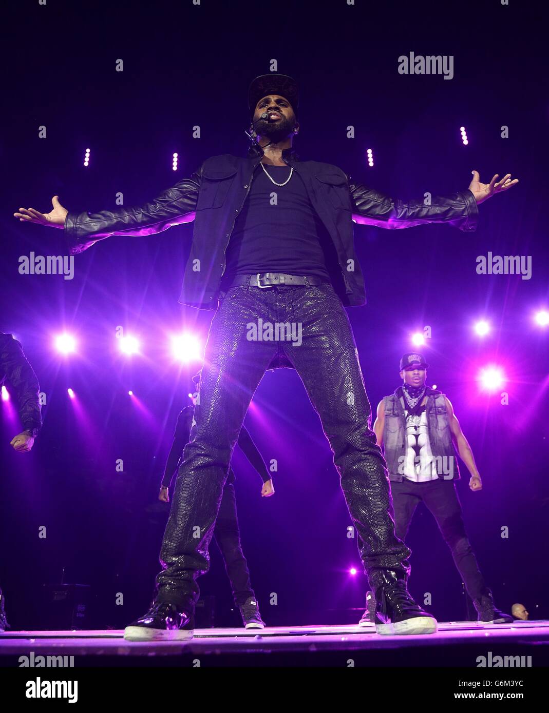 Jason Derulo performing on stage during the 2013 Capital FM Jingle Bell ...