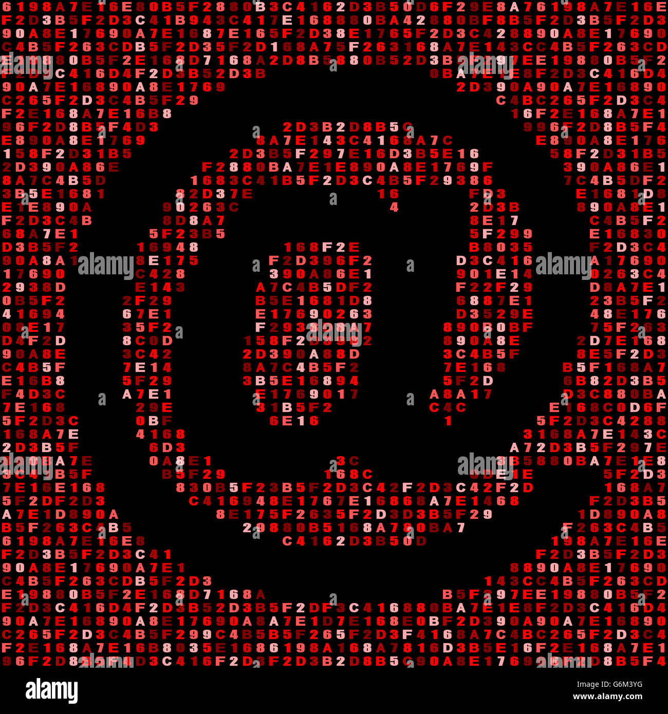 At symbol on red hex code illustration Stock Photo - Alamy