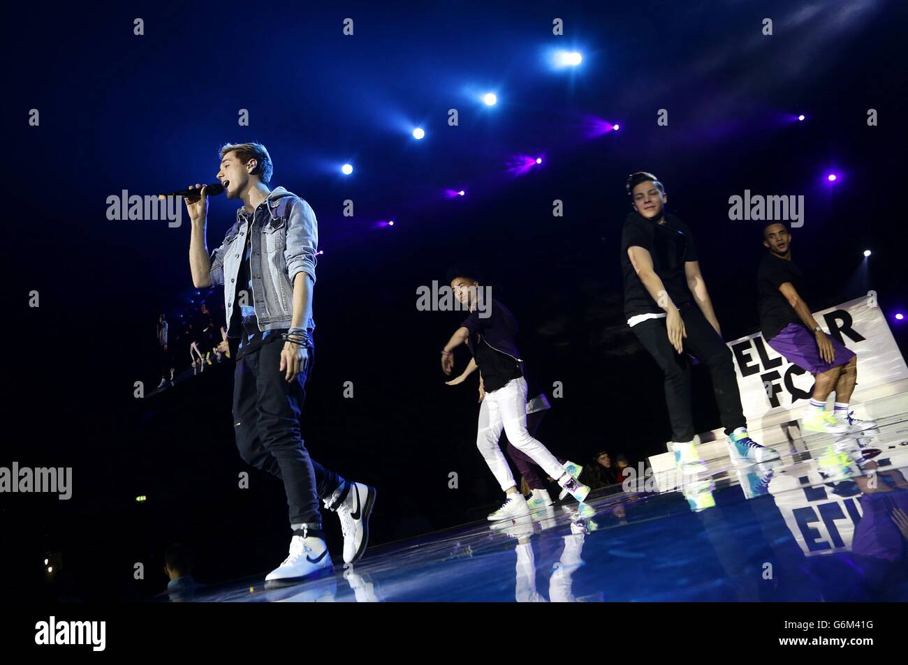 Elyar Fox performing on stage during the 2013 Capital FM Jingle Bell ...