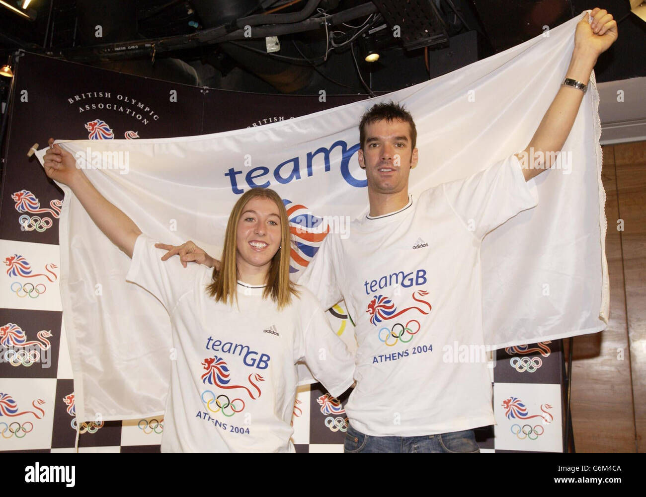 David Millar and Nicole Cooke at a press conference to announce their ...