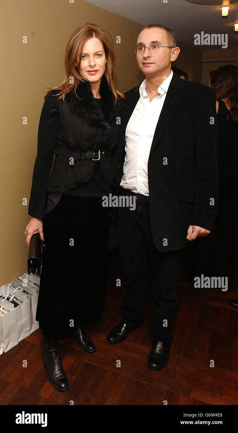 TV fashion critic Trinny Woodall and husband Johnny Elichaoff arrive at ...