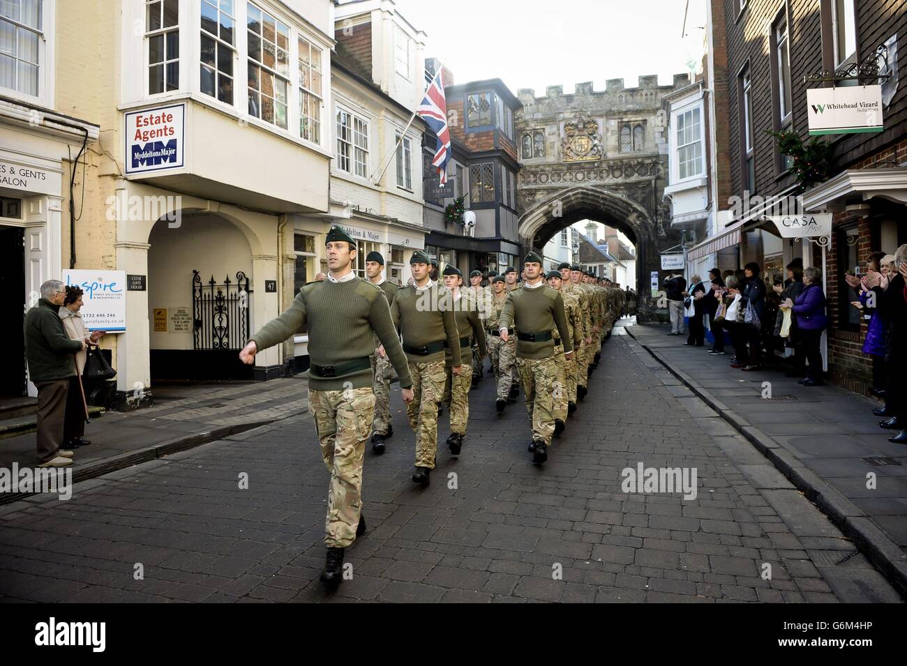 The homecoming parade for 4th Battalion the Rifles, Salisbury Stock ...