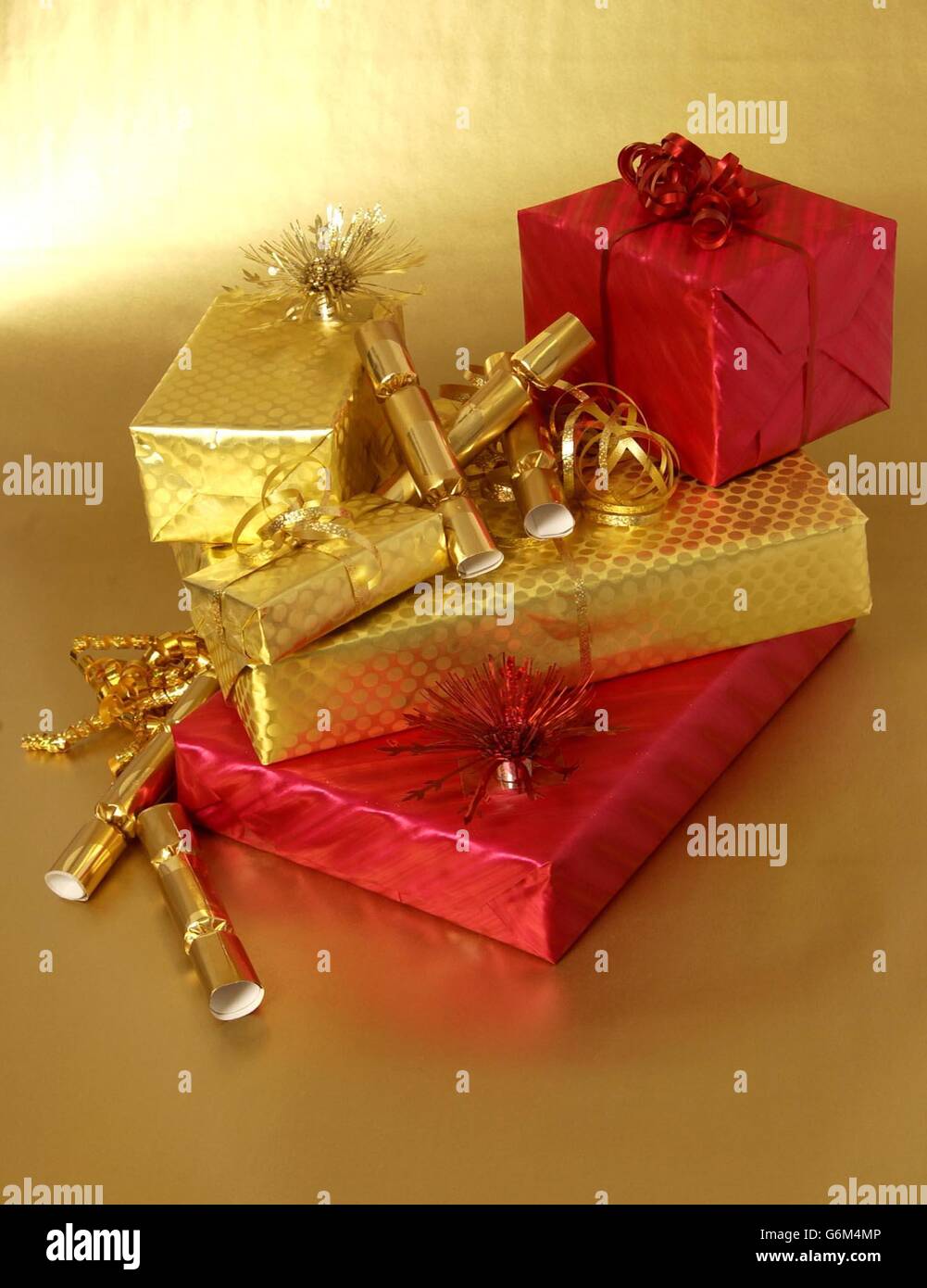 Presents wrapping paper ribbon xmasstock customs and traditions stck hi ...