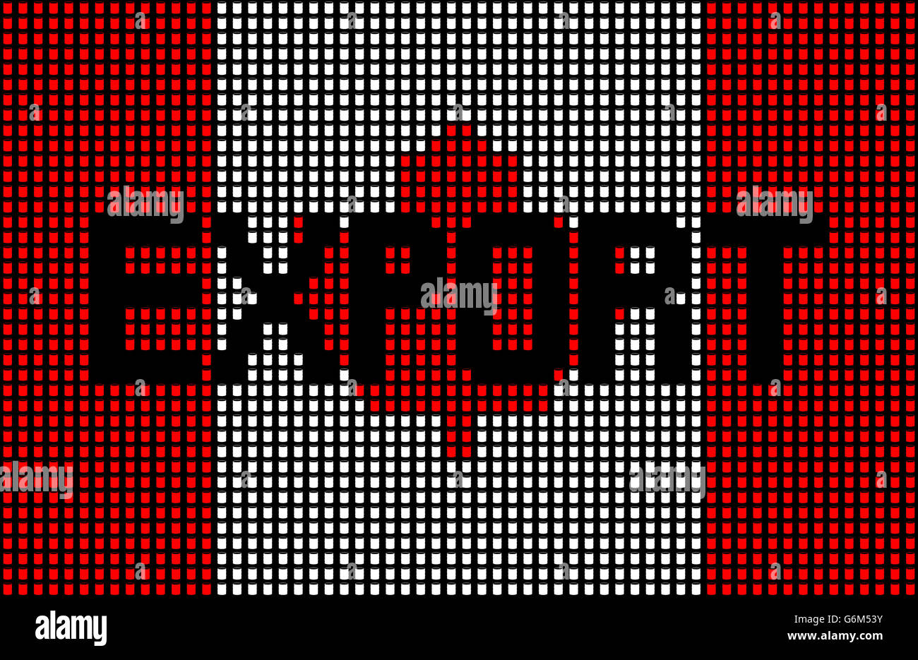 Export text over Canadian flag barrels illustration Stock Photo - Alamy