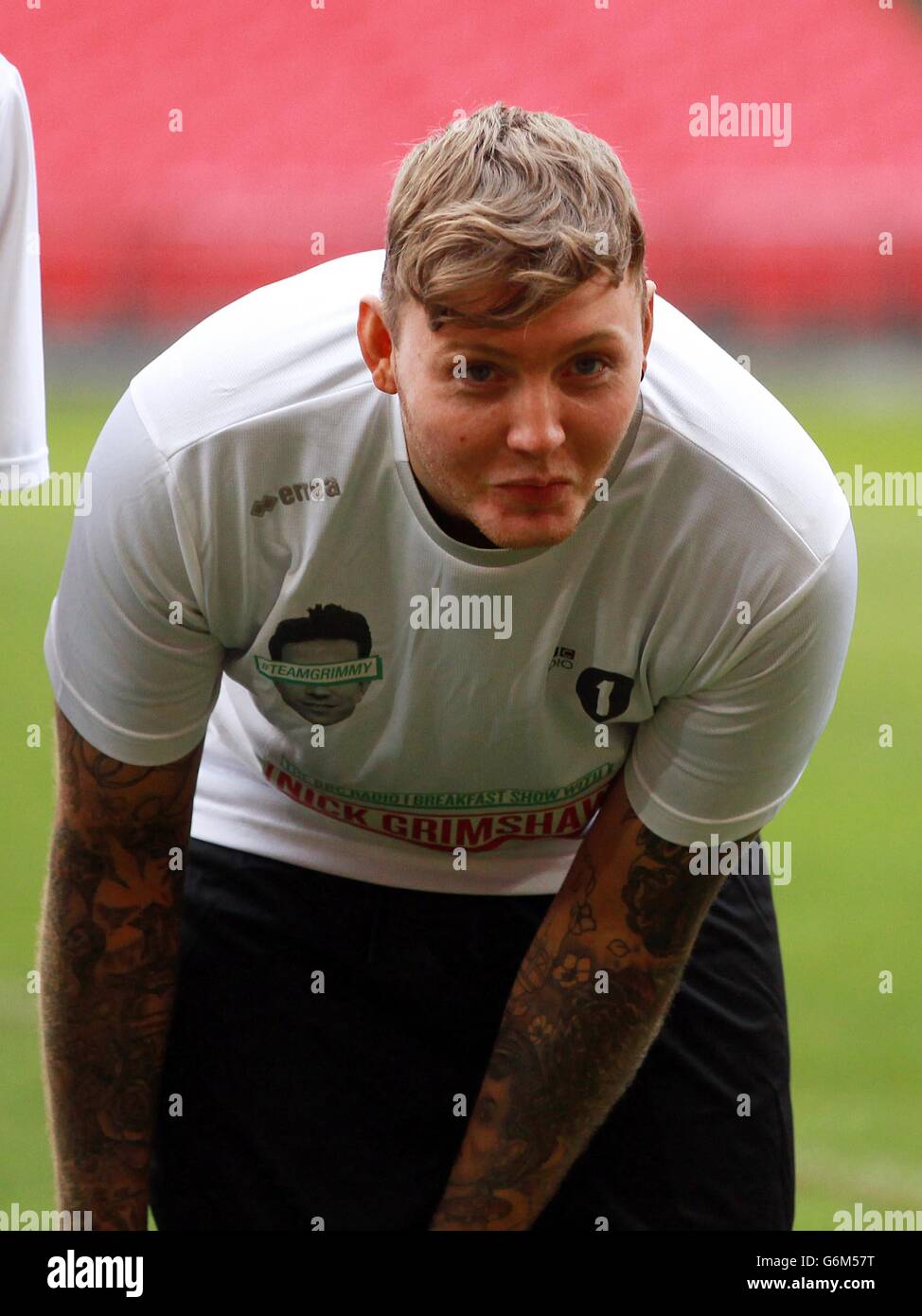 James Arthur during the celebrity football match between Nick Grimshaw ...