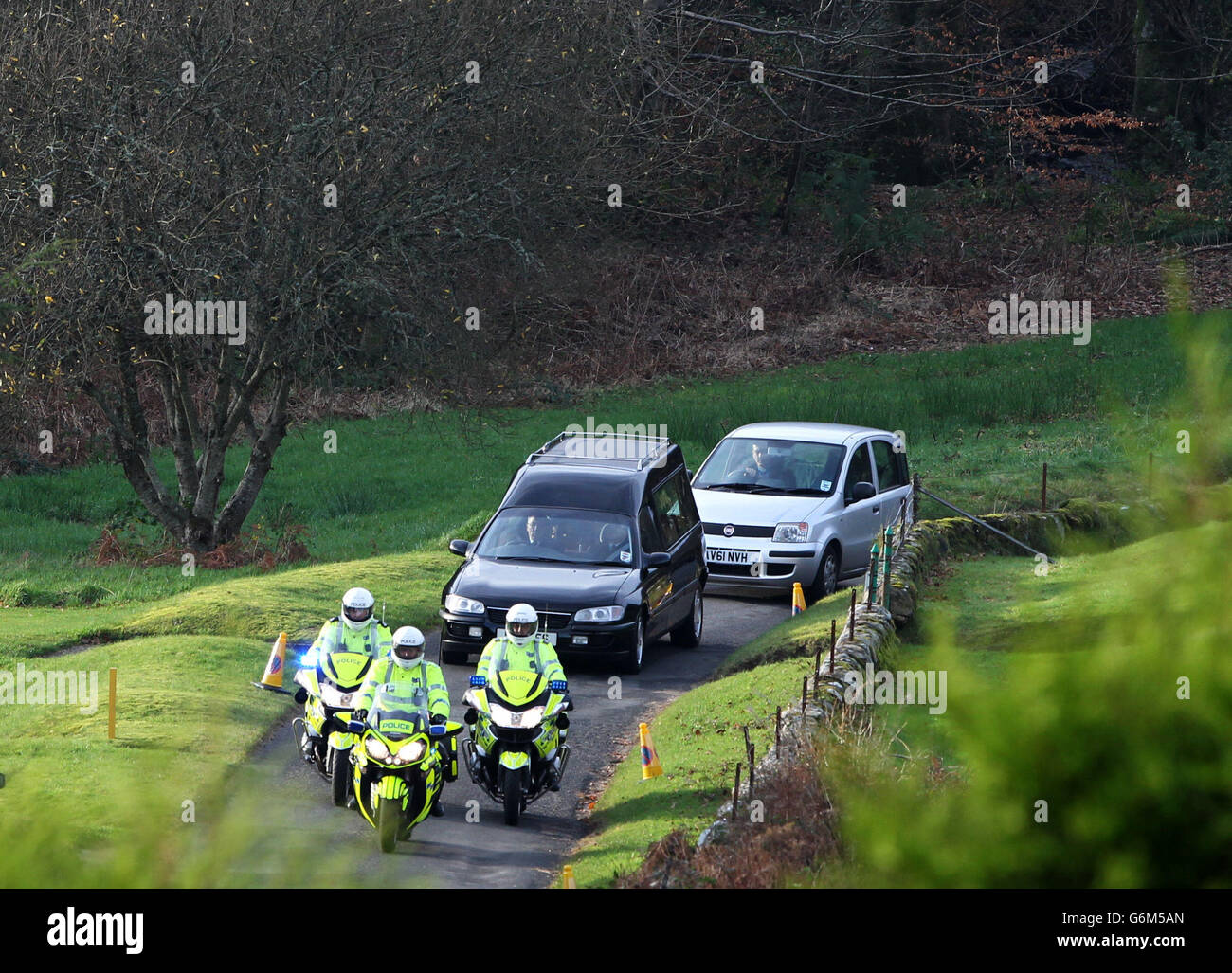 The arrives with the coffin of police constable tony collins hi-res ...