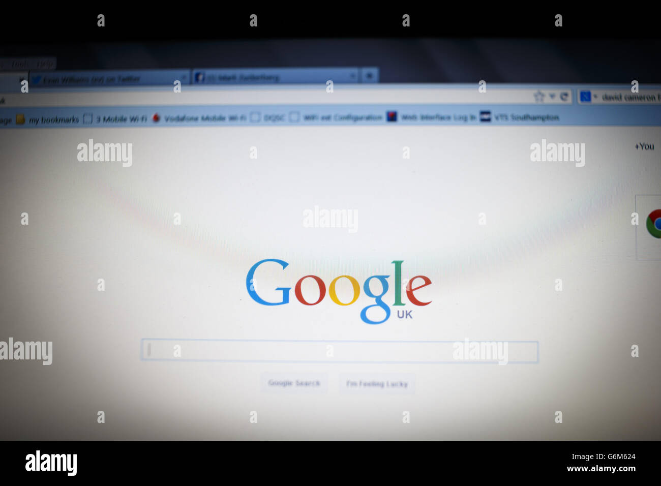 The Google logo as seen by millions of users worldwide on a laptop ...