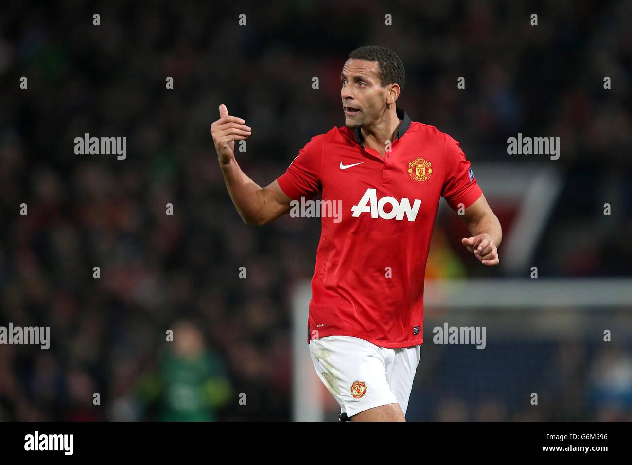 Rio ferdinand manchester united reacts hi-res stock photography and ...