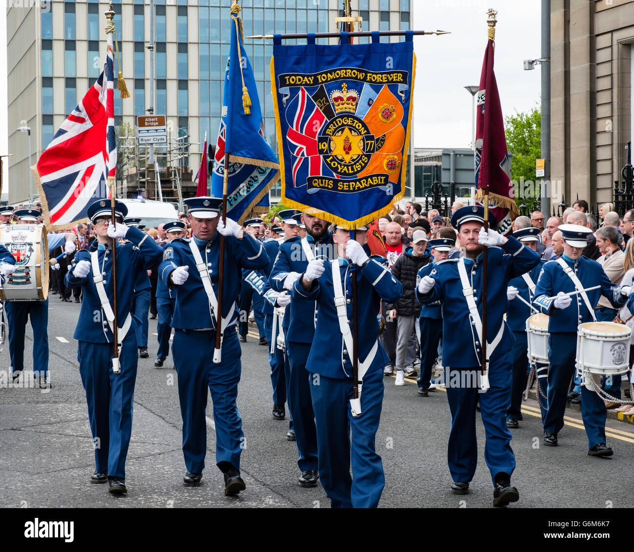 Traditional Orange Walk parade in central Glasgow , Scotland, United ...