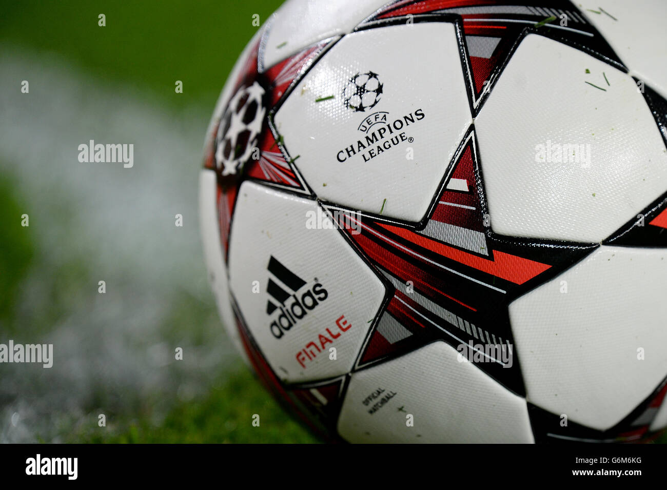 Detailed view of an official Adidas UEFA Champions League match ball ...