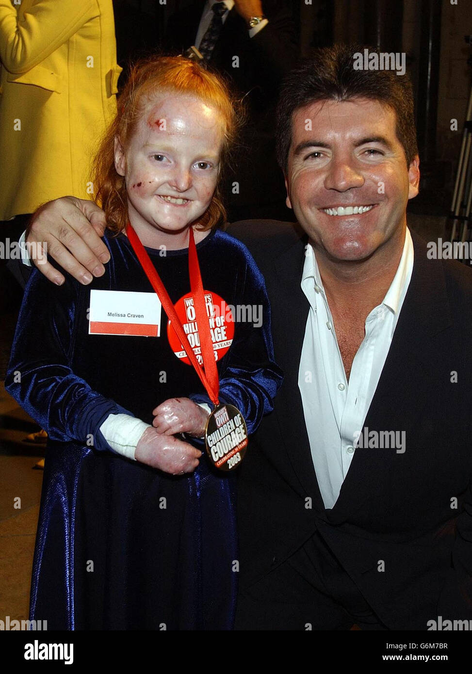 Simon Cowell, from TV show Popstars, congratulates seven-year-old ...