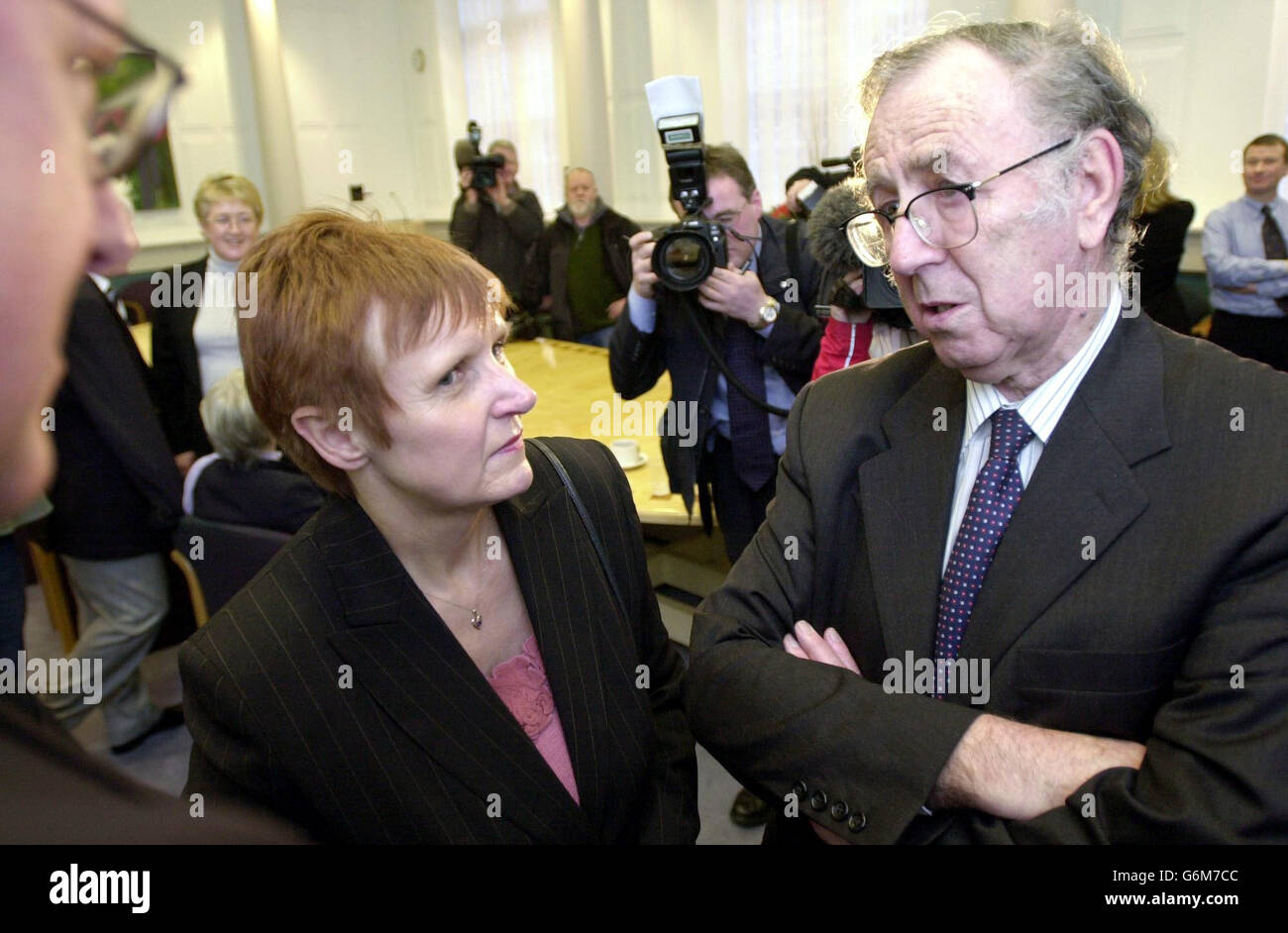 Judge Henry Barron meets Margaret Urwin and other members of the ...