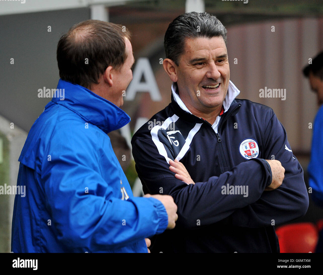 Crawley Town manager John Gregory and Preston North End manager Simon ...