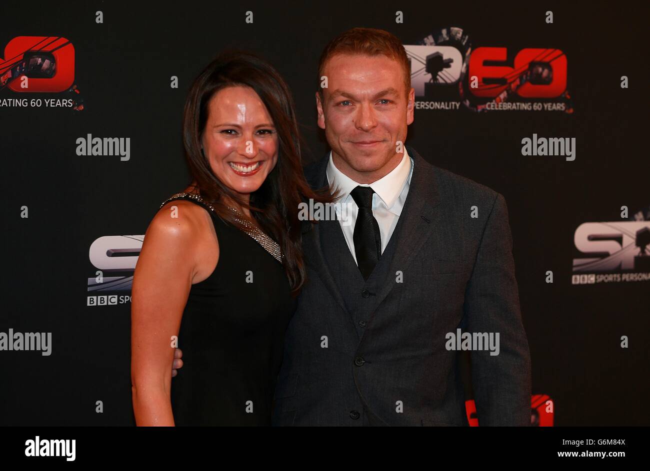 Sir Chris Hoy and wife Sarra Kemp arriving for the Sports Personality ...