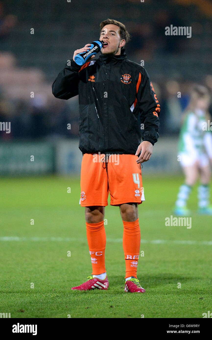 Blackpools dan gosling during warm up hi-res stock photography and ...