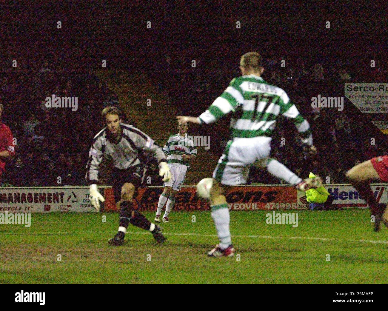 Yeovils Jake Edwards taps in their final goal to make it 5-1 against ...