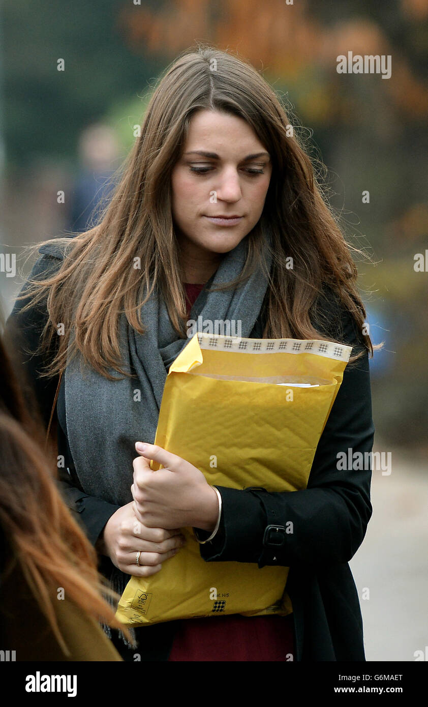 Alice Binks arrives at Isleworth Crown Court in London, to give ...