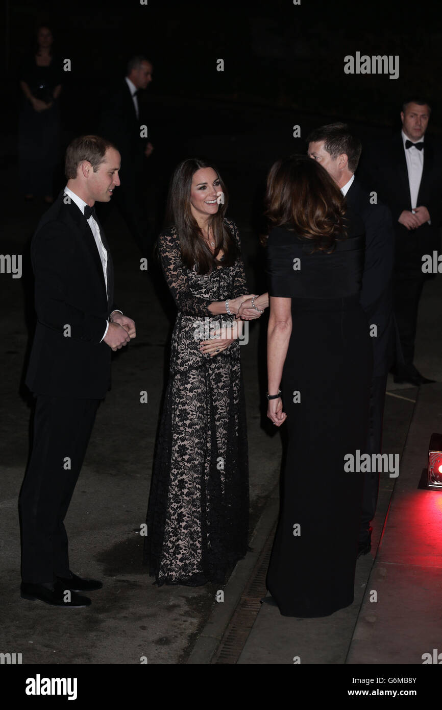 The Duke and Duchess of Cambridge, are greeted by Dr Michael Dixon ...
