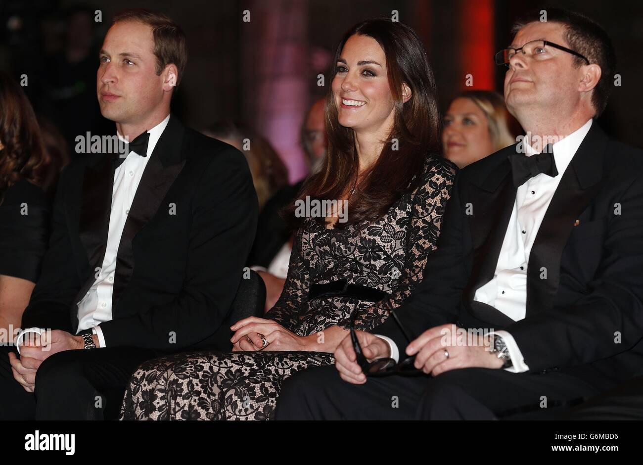 The Duke and Duchess of Cambridge, sit with Dr Michael Dixon Museum ...