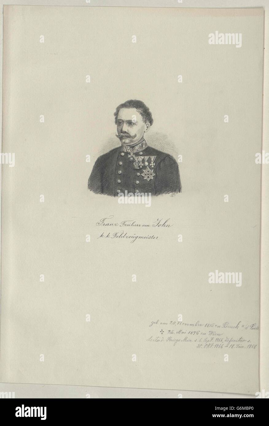 John, Franz Freiherr Stock Photo - Alamy