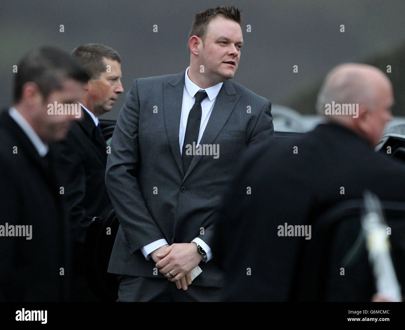 David Hay at the funeral of his partner Colin Gibson, who was a ...
