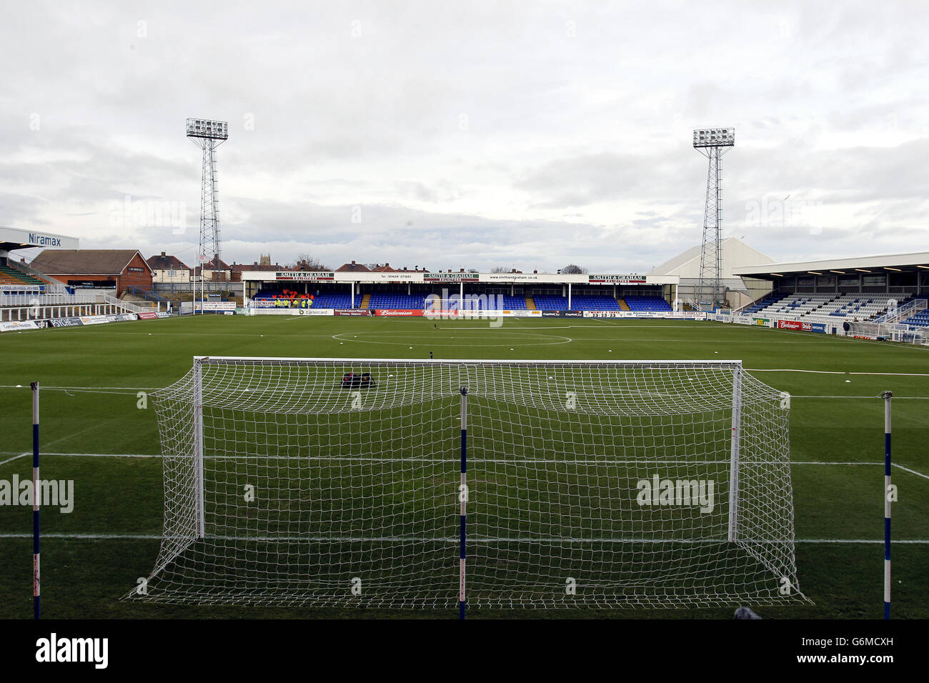 General view of Victoria Park, home of Hartlepool United Stock Photo ...
