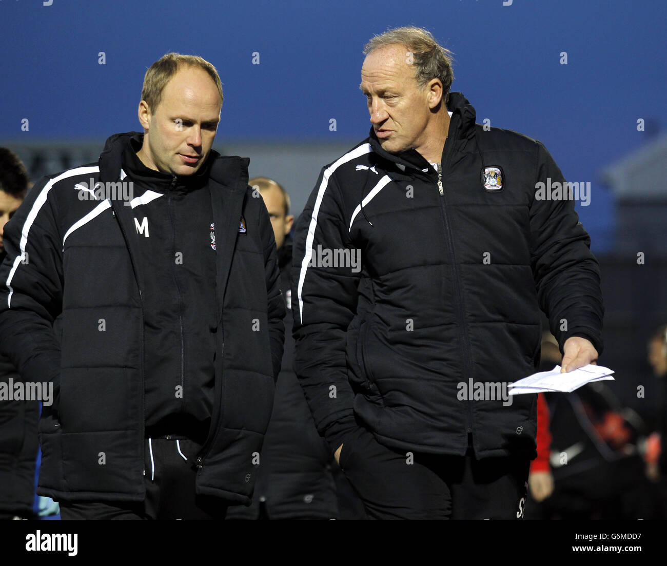 Coventry city assistant manager neil macfarlane goalkeeper coach steve ...