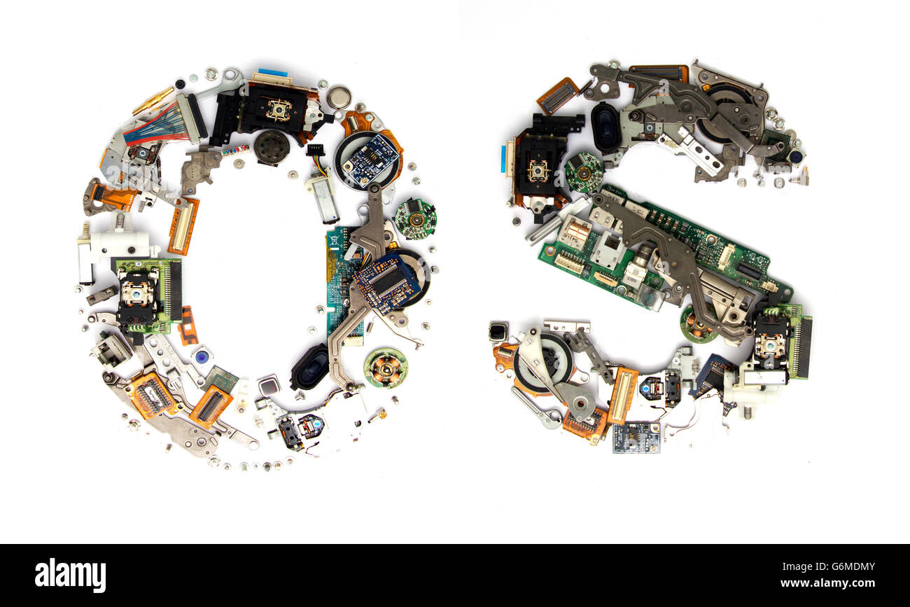 Os operating system text Cut Out Stock Images & Pictures - Alamy