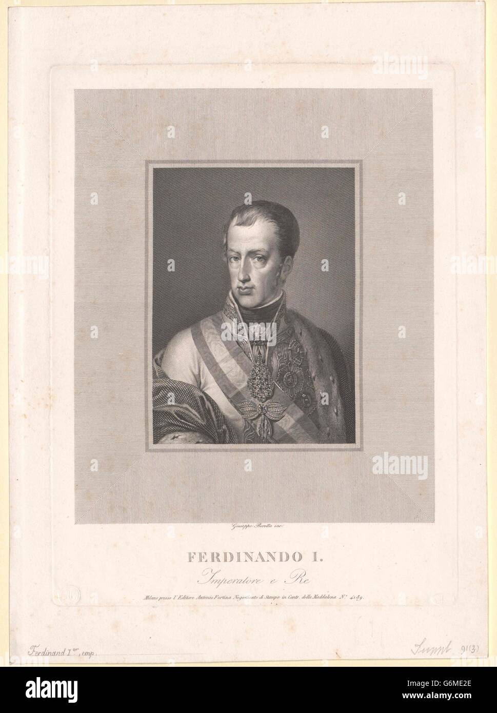 Ferdinand I., Kaiser von Österreich Stock Photo - Alamy