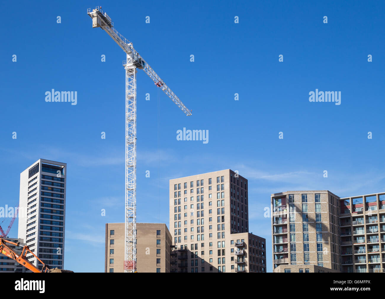 newly constructed residential housing blocks in King's Cross, London ...