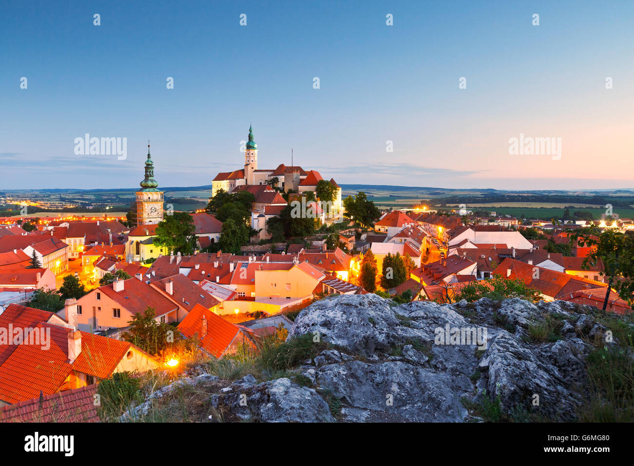 Town of Mikulov in Moravia, Czech Republic Stock Photo - Alamy