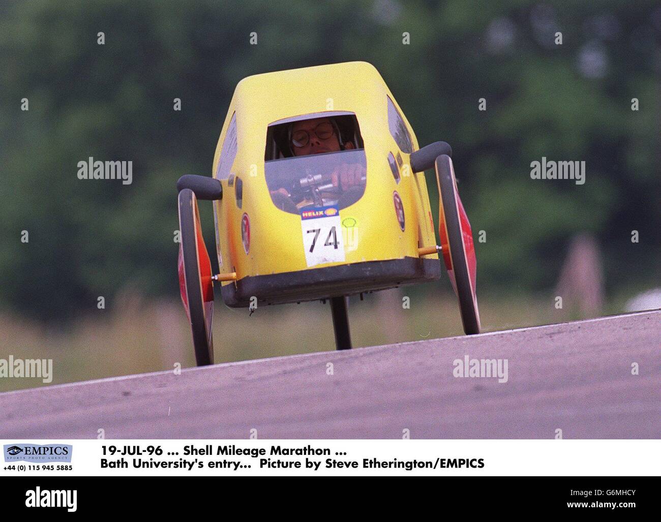 19-JUL-96, Shell Mileage Marathon, Bath University's entry. Picture by ...