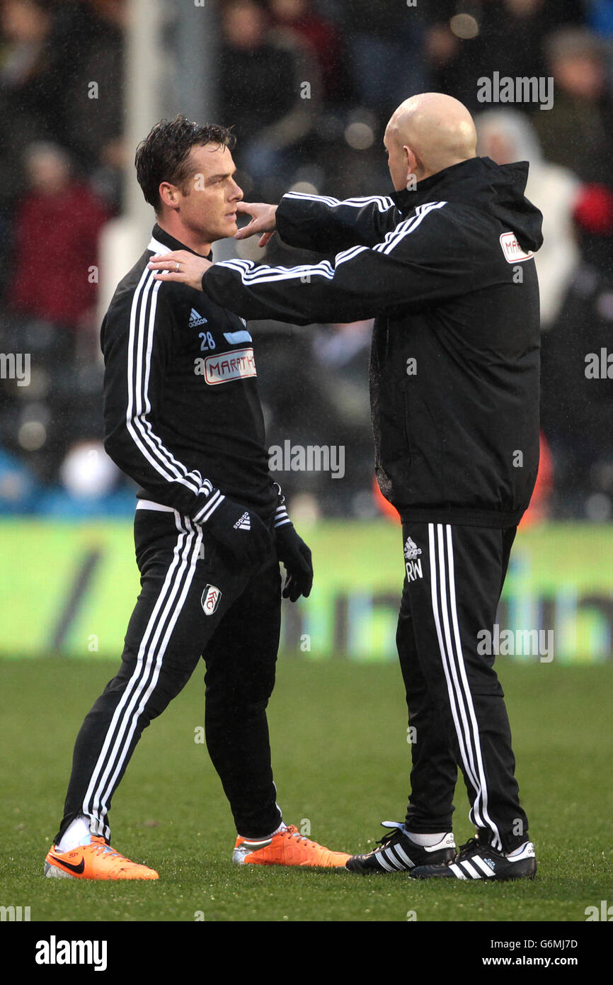 Fulham Assistant Head Coach Ray Wilkins (right) with Scott Parker Stock ...
