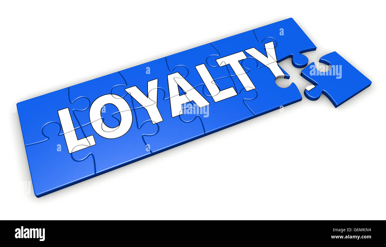 Customer and brand loyalty development marketing concept with word on a ...