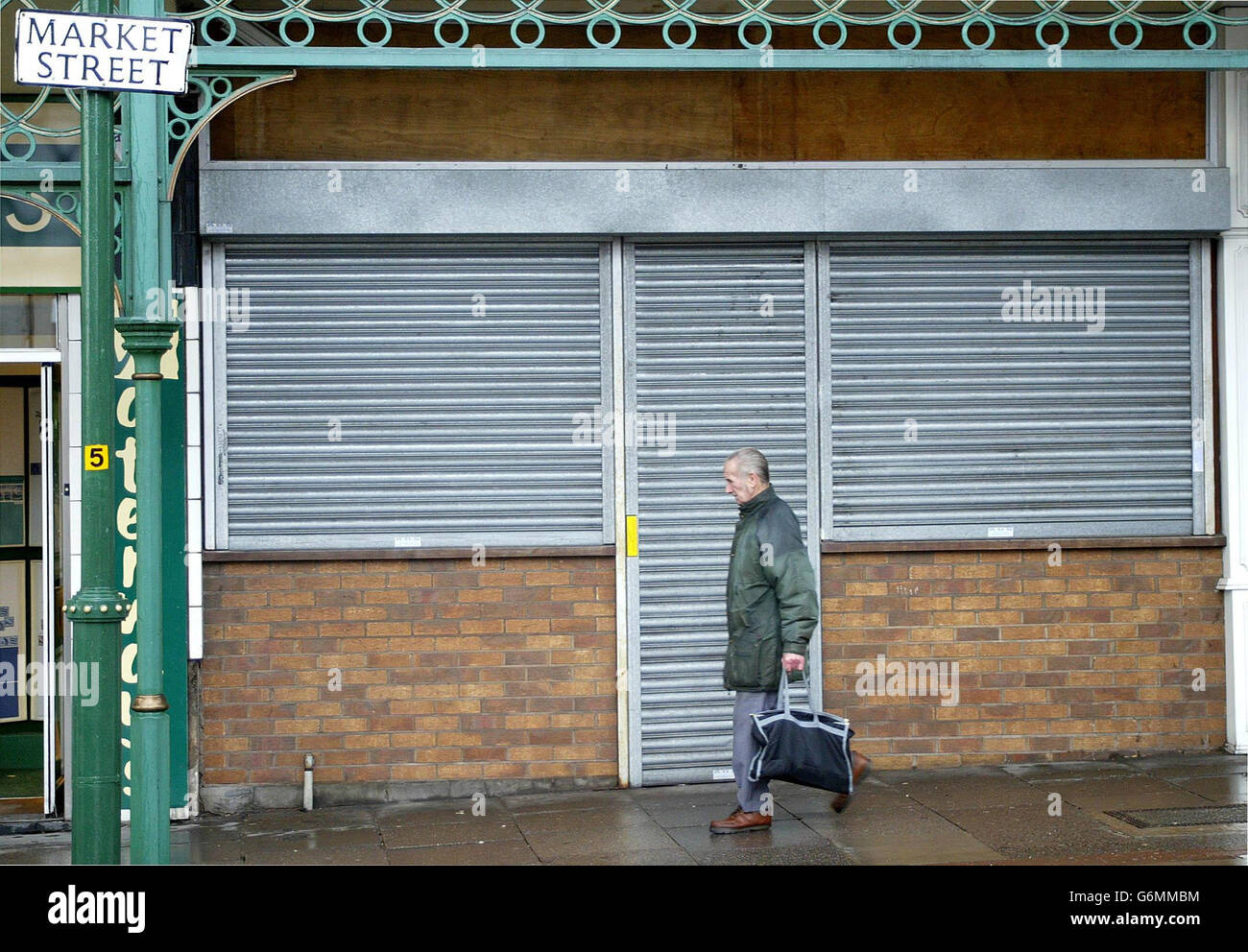 The former surgery of Dr Harold Shipman in Hyde, Manchester, on the day ...