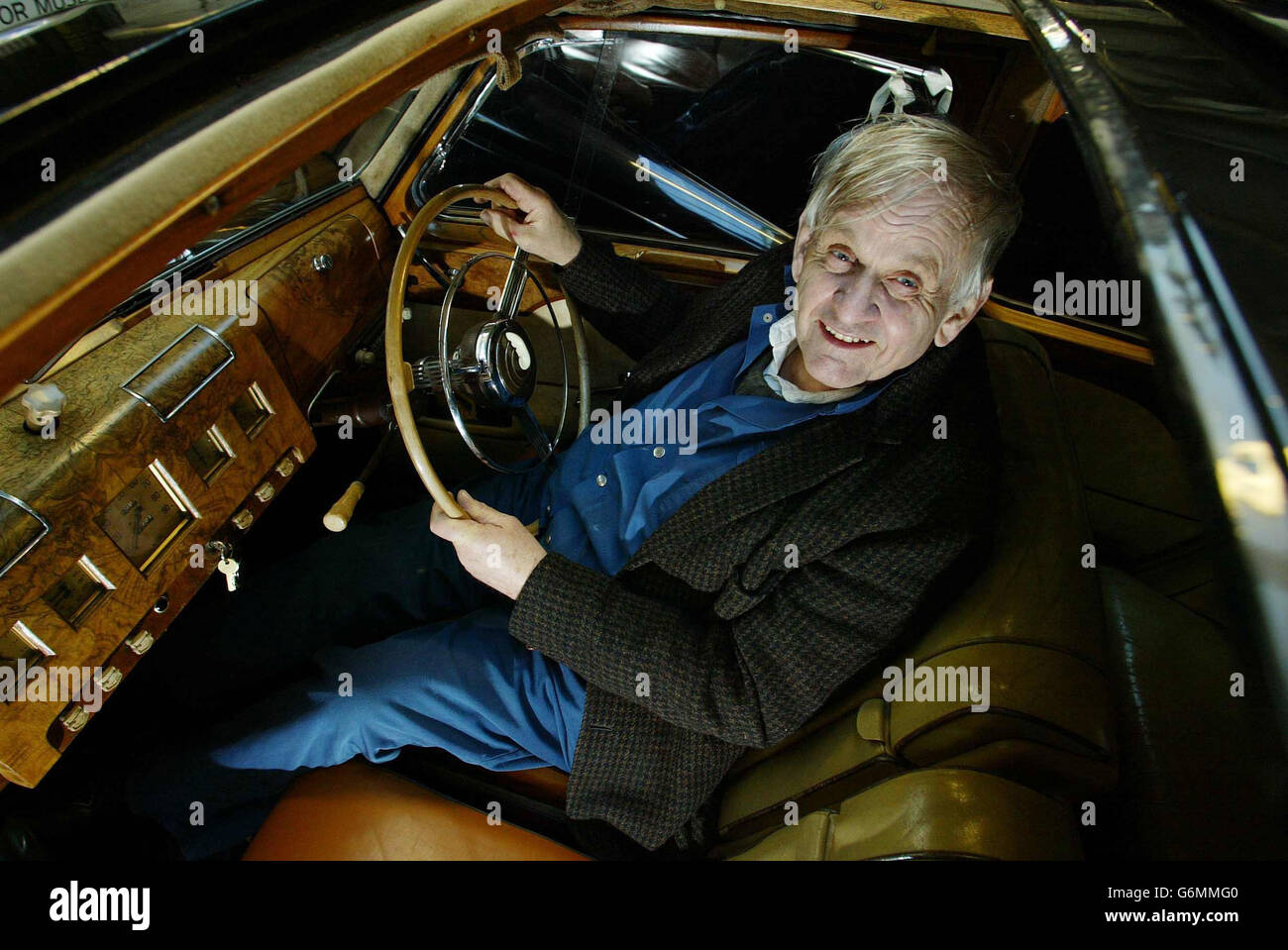 Richard Atwell, 65, sits at the wheel of the 1951 Austin Sheerline A125 ...
