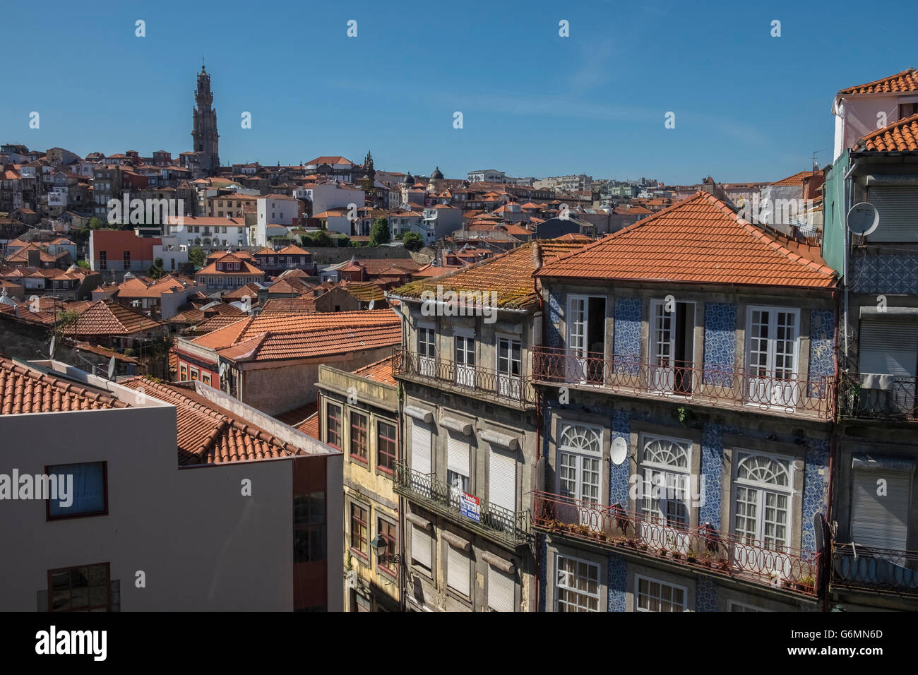 Traditional buildings in the historic Ribeira district of Porto ...