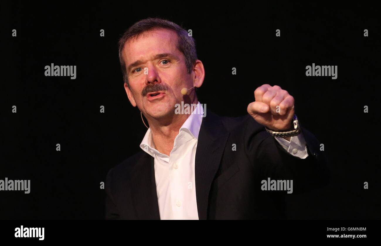 Astronaut commander Chris Hadfield makes a keynote address at the Laya ...