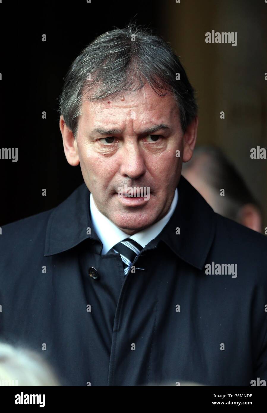 Bill Foulkes funeral Stock Photo - Alamy