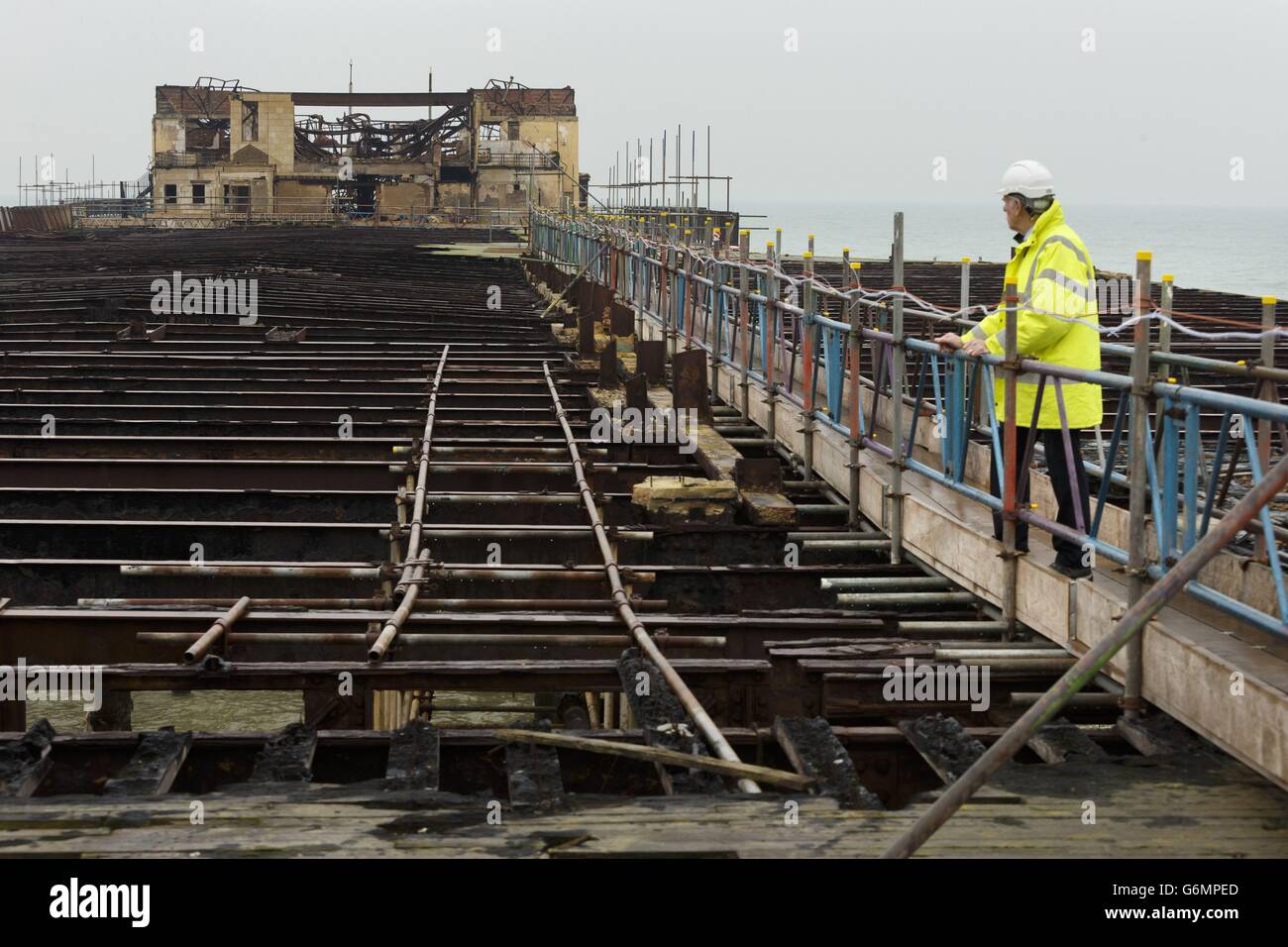 Hastings Pier restoration Stock Photo - Alamy