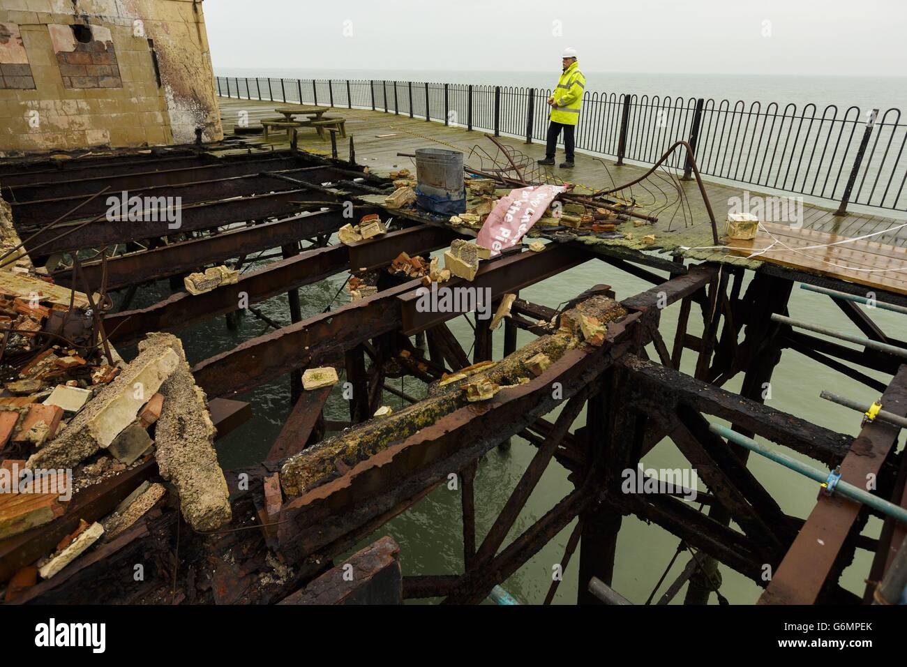 David Spooner, Project Manager for the Hastings Pier Charity looks over ...