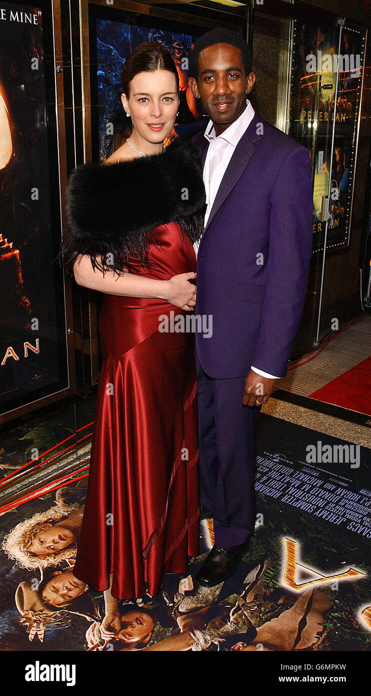 Actress Olivia Williams, who is pregnant, and her partner Rhashan Stone ...