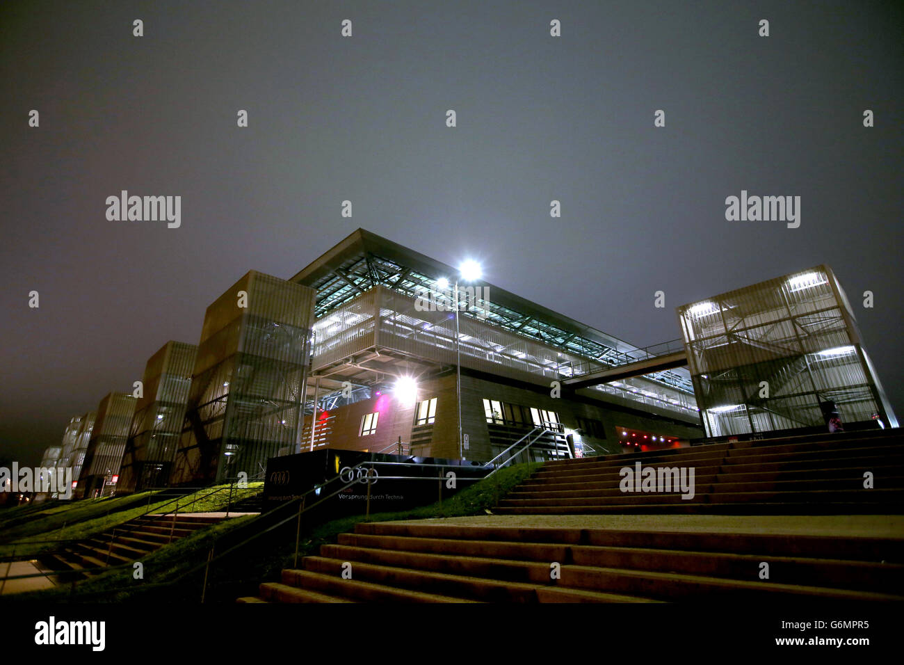 A general view of the exterior of the Red Bull Arena, home of Red Bull ...