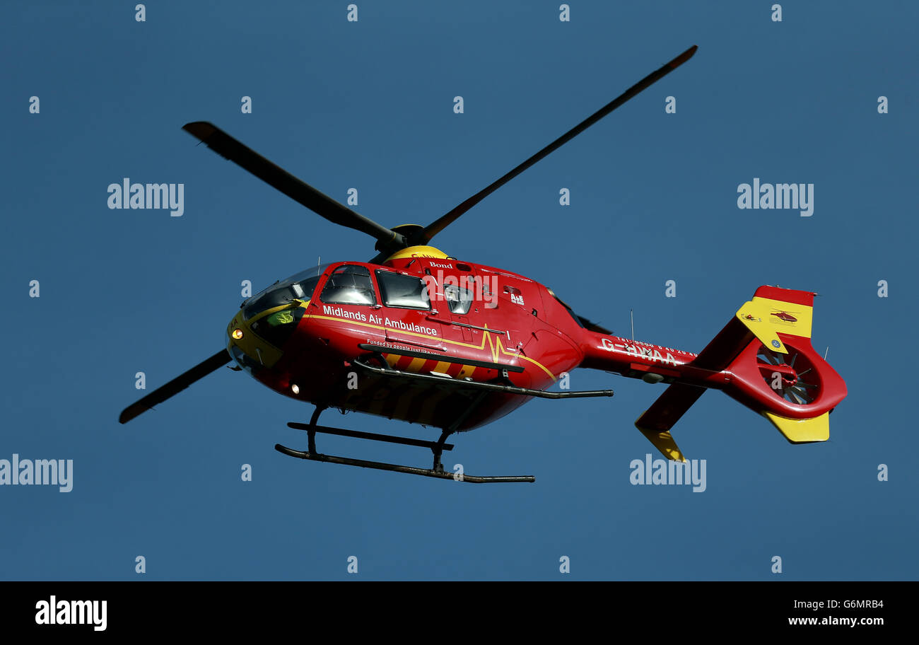 Midlands Air Ambulance stock Stock Photo - Alamy